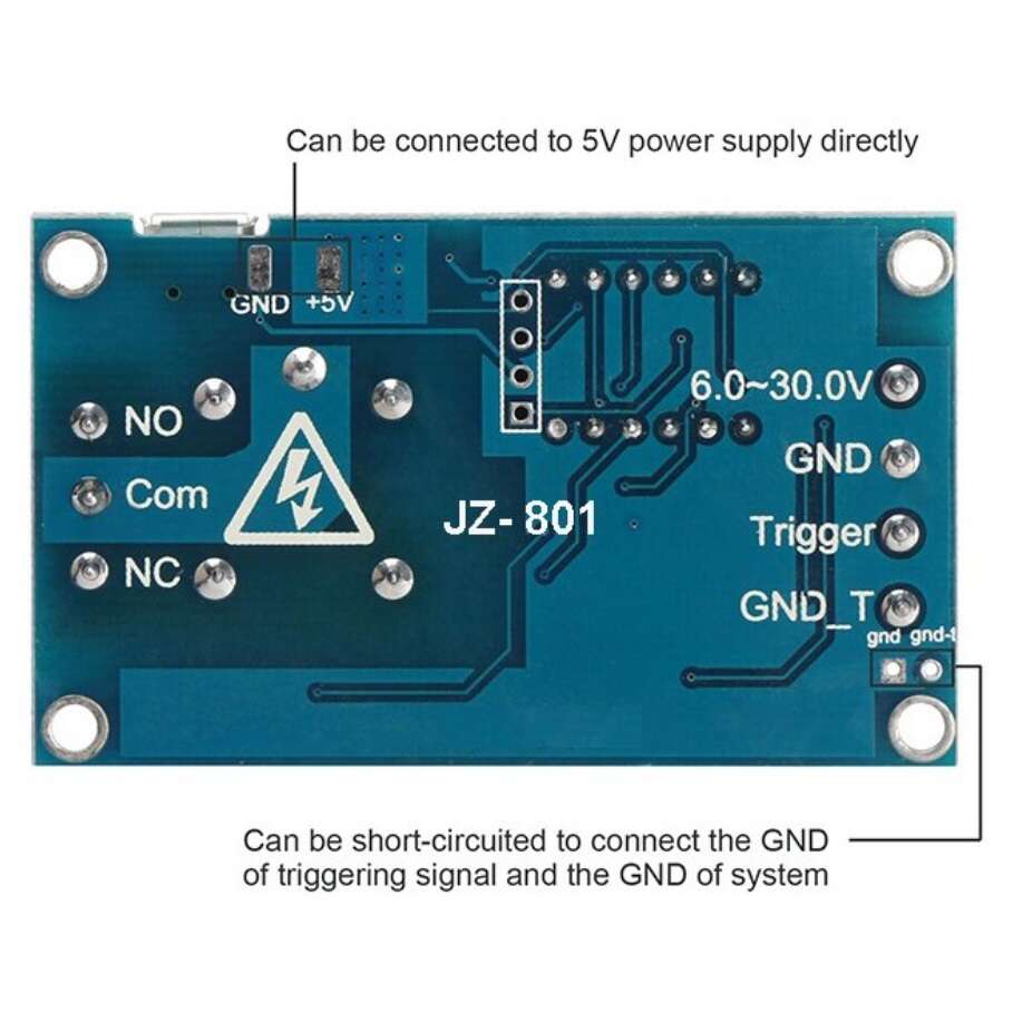 ماژول تایمر 30-6 ولت قابل تنظیم همراه با رله و نمایشگر مدل JZ-801