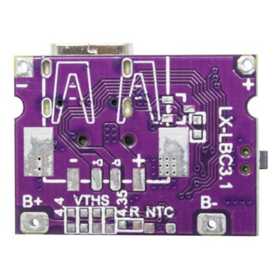 ماژول شارژر لیتیوم یون دارای خروجی USB مدل LX-LBC3.1 با چیپ IP5310