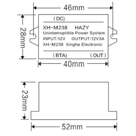 ماژول UPS کوچک 12 ولت مدل XH-M238