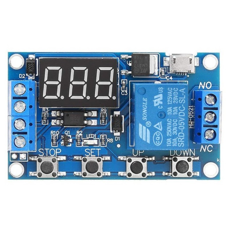 ماژول تایمر 30-6 ولت قابل تنظیم همراه با رله و نمایشگر مدل JZ-801